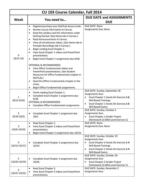 DUE DATE And ASSIGNMENTS DUE