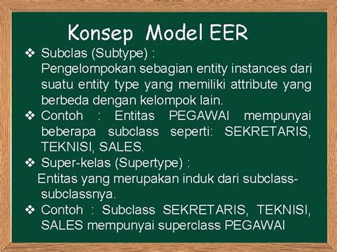 Sistem Basis Data 2 Eer Enhanced Entity Relationship