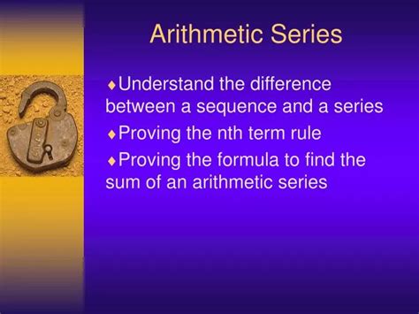 Ppt Arithmetic Series Powerpoint Presentation Free Download Id953786