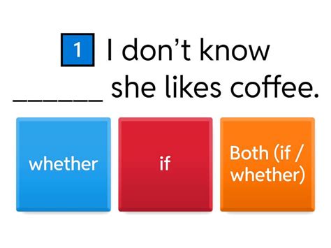 Noun Clauses With Whether Or If Cuestionario