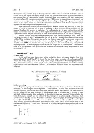 Cursive Handwriting Segmentation Using Ideal Distance Approach PDF