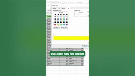 cara highlight otomatis excel belajarexcel exceltips exceltricks