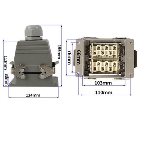 Heavy Duty Connector High Current 35a An Hdc Hsb4 Pole Industrial 6 Pin Waterproof 12 Aviation