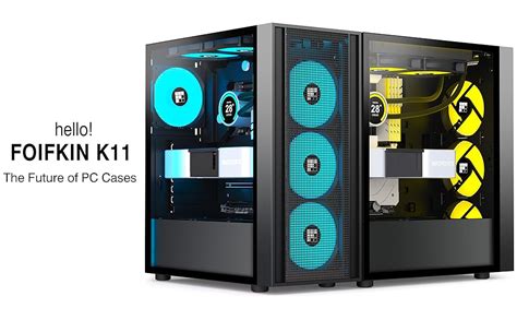 Foifkin Pc Case Pre Installed 4 Pwm Argb Fan Atx Keystone 4