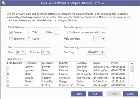 Delimited Text File Datanav