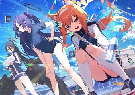 Yuuka Hasumi Mari Hasumi Yuuka And More Blue Archive Drawn By Gao Danbooru