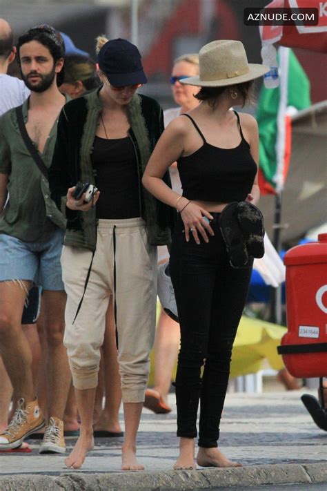 Cara Delevingne And Ashley Benson Visit The World Famous Copacabana