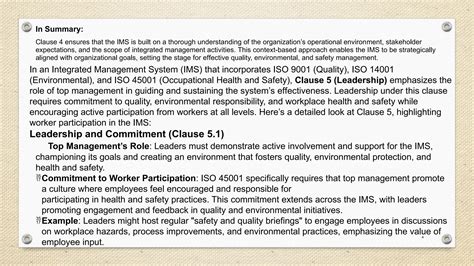 Ims Clauses Explained Pptxnyergrated Management Systems Clauses Pptx