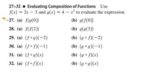 Solved Evaluating Composition Of Functions Use F X Chegg