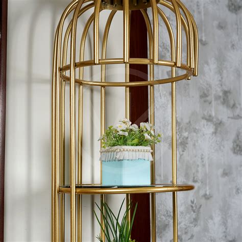 Extended Top Birdcage Inspired Corner Shelf 5 Layer Mk Furniture