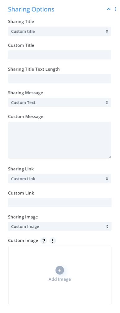 Custom Sharing Settings Pee Aye Creative