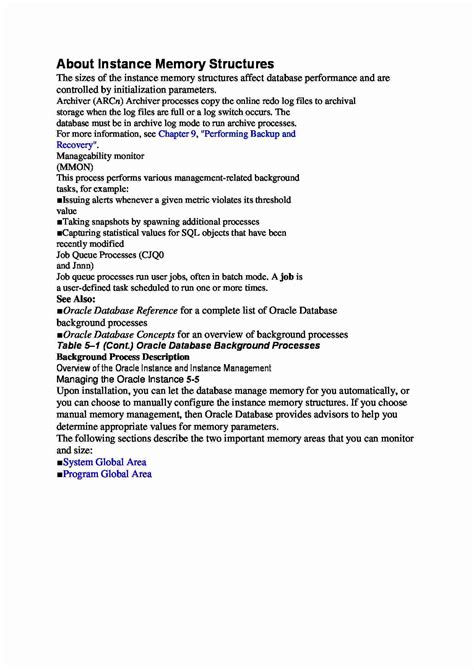 About Instance Memory Structures Notatekpl