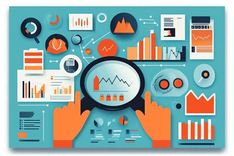 Data Analysis Magnifying Glass Premium Ai Generated Image