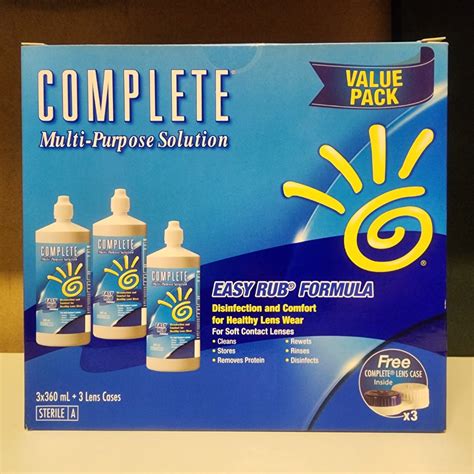 Complete Multi Purpose Contact Lens Solution Value Pack On Carousell