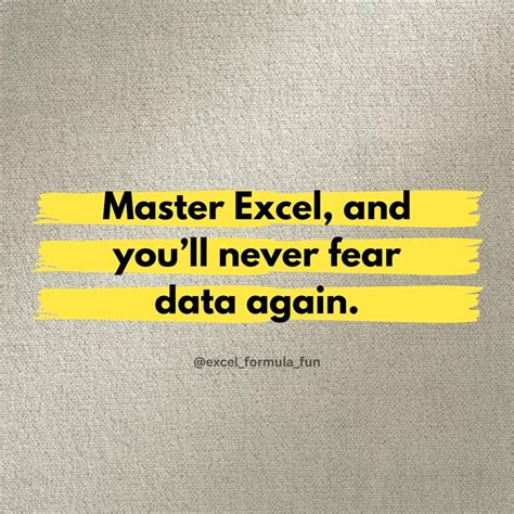 Follow For More Excelformulafun Master Excel And Youll Never Fear