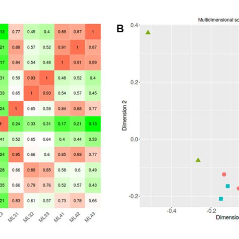 preprocessing of data and sample distances a correlation matrix