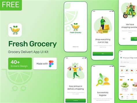 Grocery App Ui Kit Figma Template