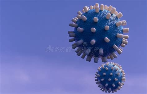 A 3d Medical Illustration Depicts Human Immunodeficiency Virus Cells