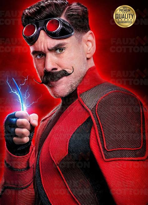 Dr Eggman Red Costume Sonic The Hedgehog Jim Carrey Jacket