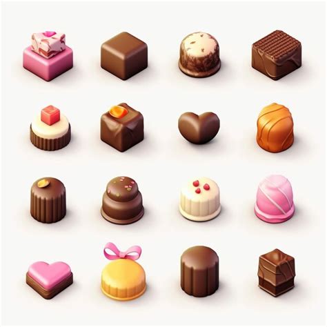 Premium Photo A Close Up Of A Bunch Of Different Types Of Chocolates Generative Ai