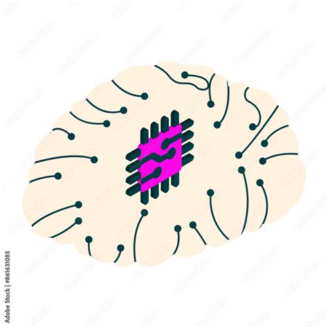 human brain computer machine interface isometric concept endovascular