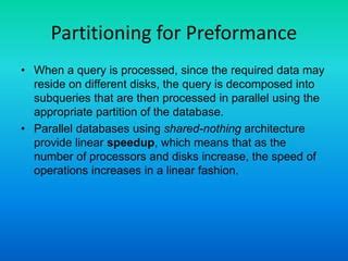Adbms Parallel Database Distribution Architecture PPTX Databases Computer Software And