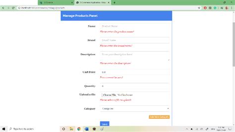 Add Product Form Validation Download Scientific Diagram