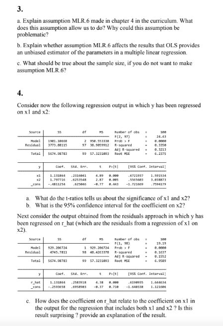 Suppose That The True Regression Model Includes Chegg