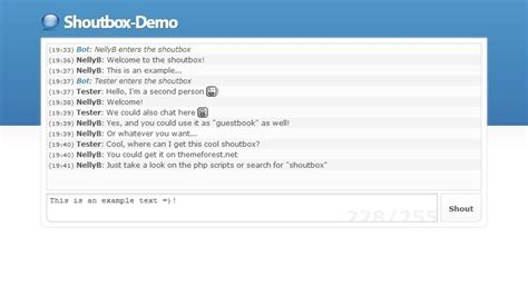 Shoutbox By Nellyb Codecanyon