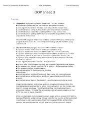 OOP Sheet Pdf Faculty Of Computer Information OOP Assiut University OOP Sheet