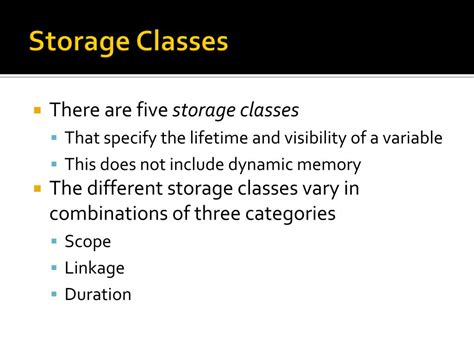 Ppt Storage Classes Powerpoint Presentation Free Download Id2525153