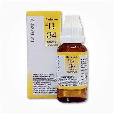 Bakson B34 Tumour Drops At ₹ 150 Bottle Homeopathic Drops In Jaipur