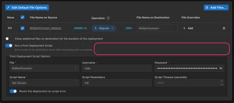 Click Target For Run A Post Deployment Script Is Too Dand Big Ottodeploy Ottomatic Community