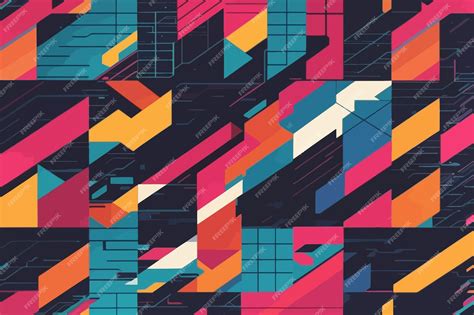 A 4x6 Grid 80s Theme Illustration Premium Ai Generated Vector
