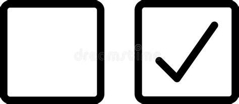 Checkbox With Blank And Checked Checkbox Vector Icon Stock Vector