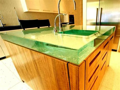 Solid Glass Countertop Glass Countertops Glass Kitchen Countertops