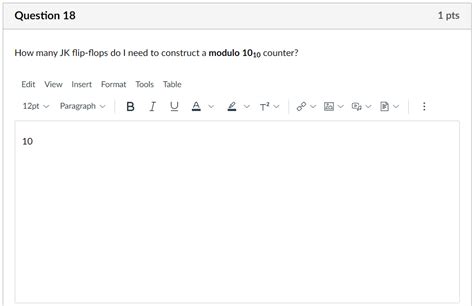 Solved How Many JK Flip Flops Do I Need To Construct A Chegg Com
