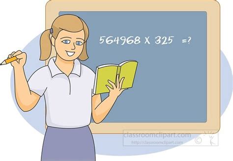 Mathematics Clipart Solving Math Problem On Chalkboard