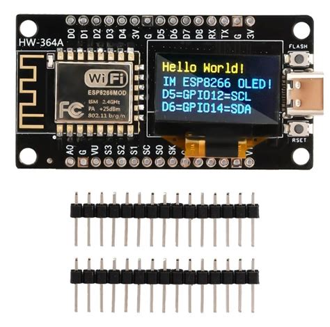 nodemcu esp8266 with 0 96 inch oled module development board