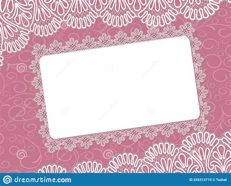 Template Frame Design For Card Stock Vector Illustration Of Greeting
