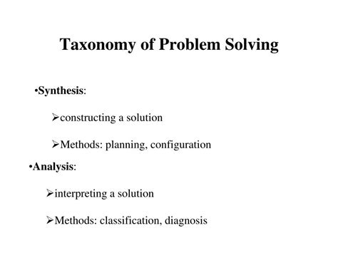 Ppt Taxonomy Of Problem Solving And Case Based Reasoning Cbr Powerpoint Presentation Id