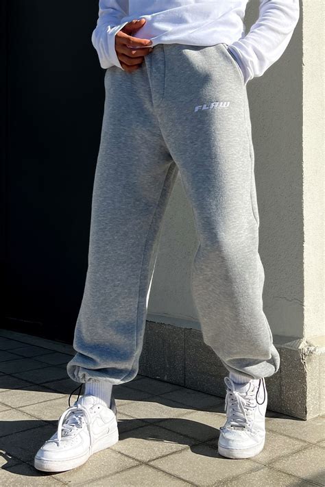 Flaw Atelier Ayarlanabilir Lastikli İçi Pamuklu Gri Relaxed Eşofman Altı Flaw Wears