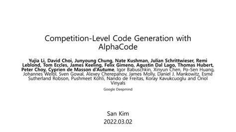 Compeition Level Code Generation With Alphacodepptx