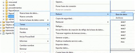 Cómo reducir el tamaño de una base de datos SQLServer