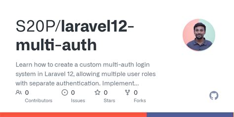 Github S20plaravel12 Multi Auth Learn How To Create A Custom Multi Auth Login System In
