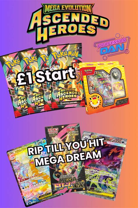 Ascended Heroes £1 Start Mega Dream Rip Till You Hit Ebay Live