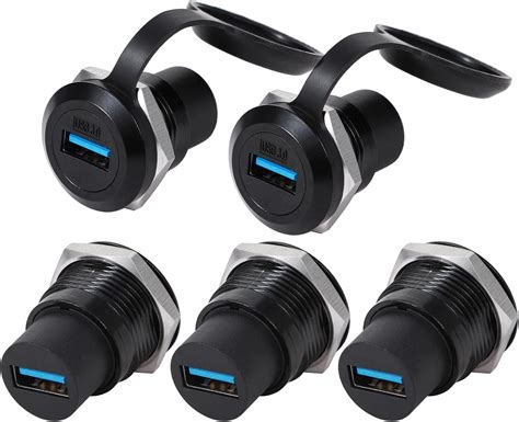 Anmbest 5pcs Usb3 0 Panel Mount Connector Usb Pass Through Cable Coupler Female To