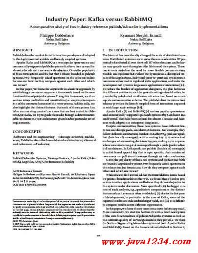 debs kafka versus rabbitmq pdf 下载 java知识分享网 免费java资源下载