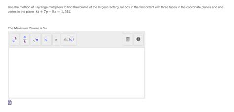 Solved Use The Method Of Lagrange Multipliers To Find The