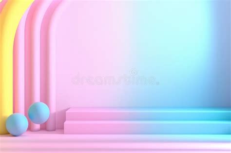 Vibrant Scene Featuring Colorful Arches And Spheres Creating Playful